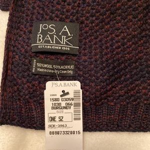 Jos. A. Bank | Accessories | Nwt Joseph A Banks Mens Scarf Burgundy ...